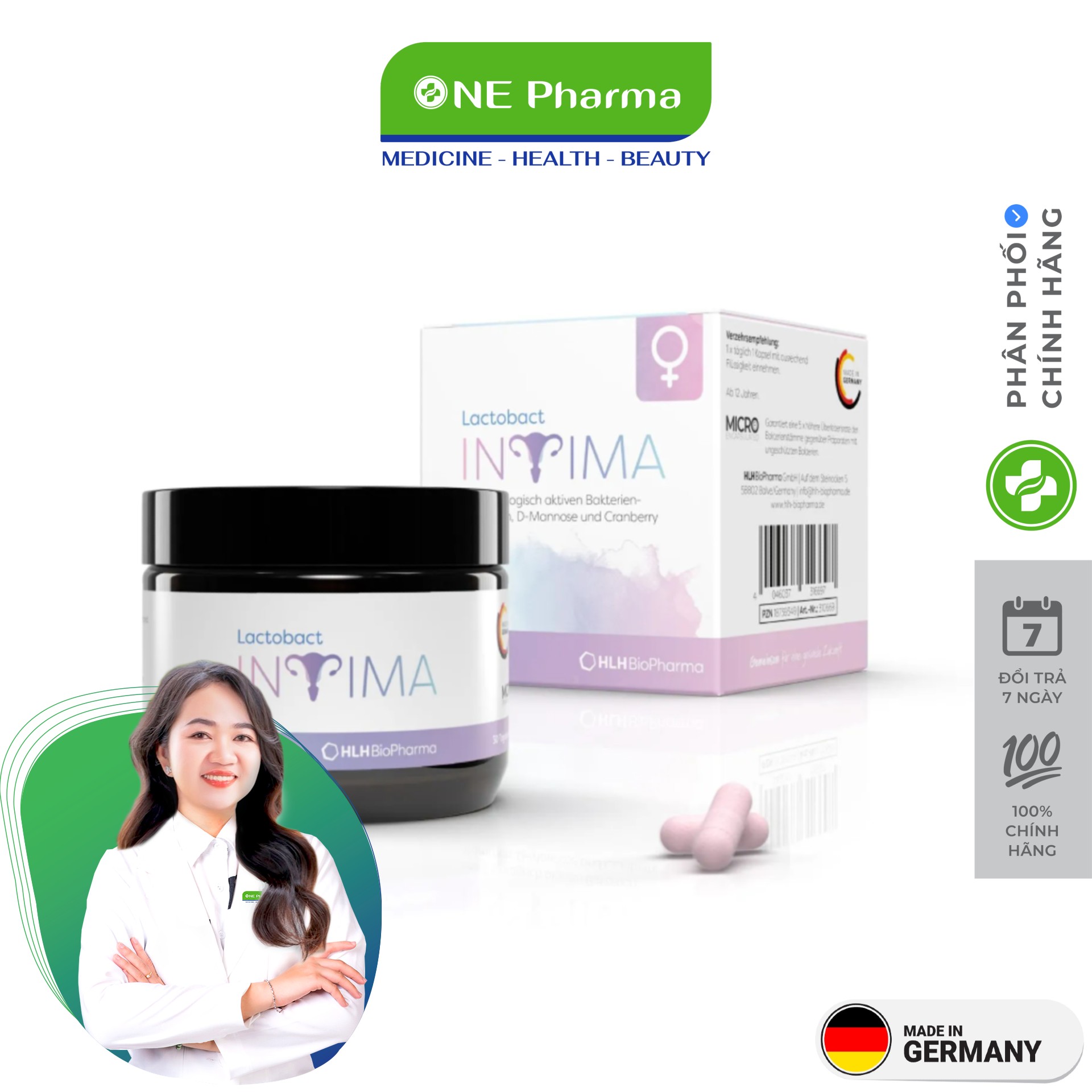 Lactobact Intima gynecological probiotic supplement with probiotics ...