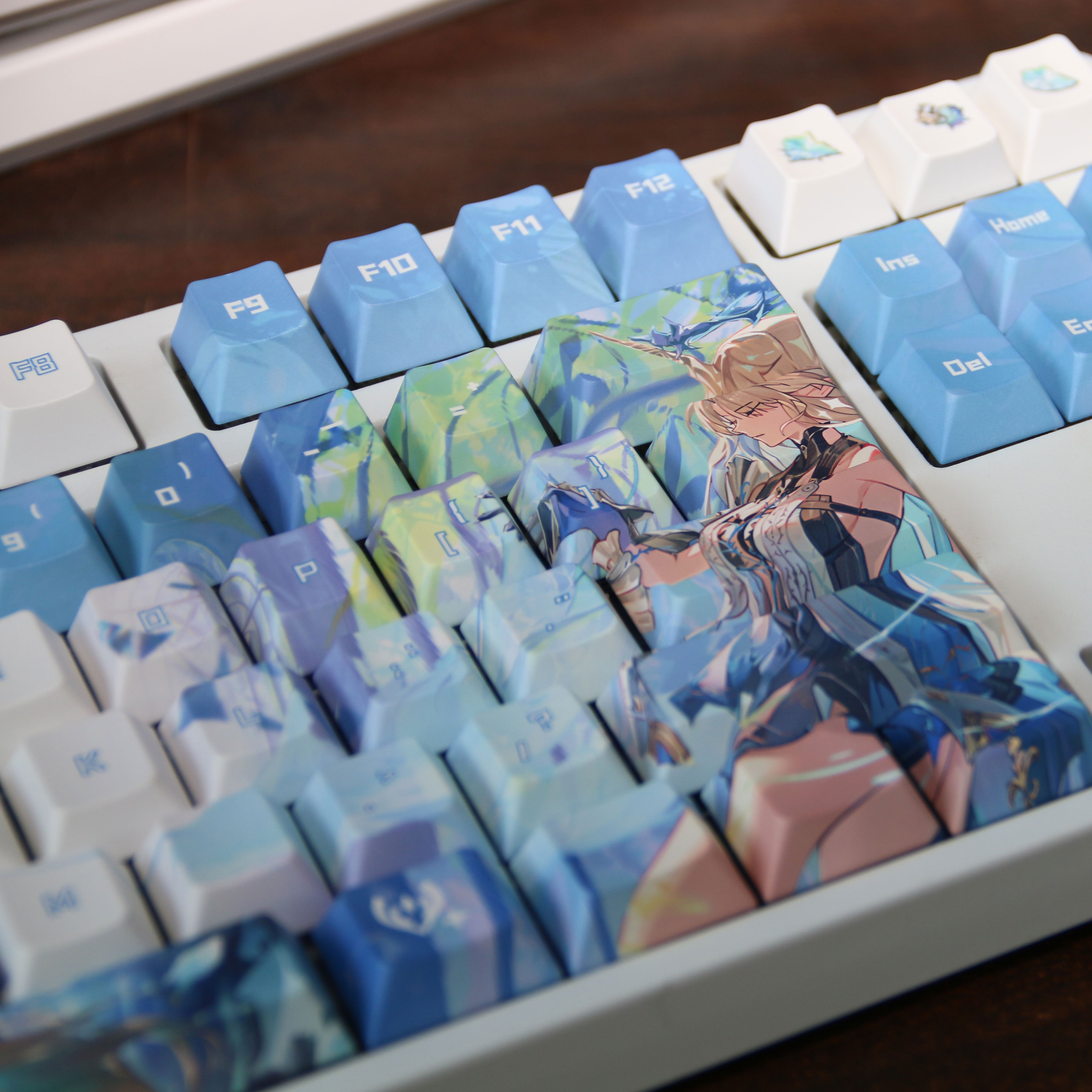 Wuthering Waves Cartethyia thick PBT Keycap through led in dyesub 5 ...
