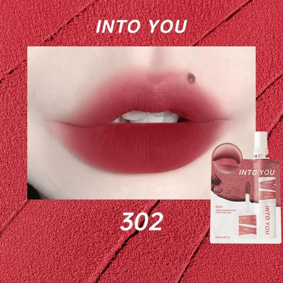 INTO YOU Mud Lipstick Set Smooth Matte Good Coverage Filling Lip Lines ...