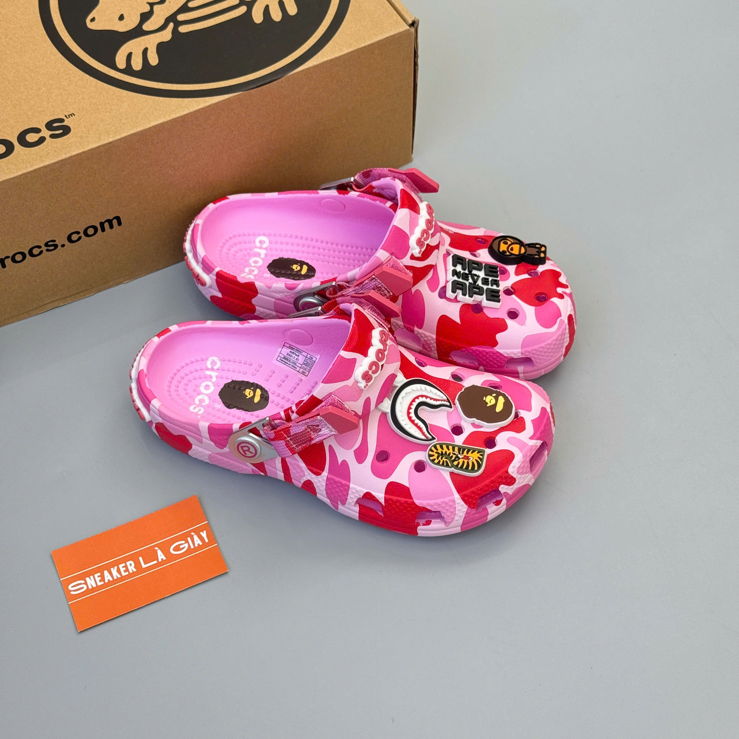 Crocs x Clog x Bape Camo Shoes ss2025 Version | Shopee Malaysia