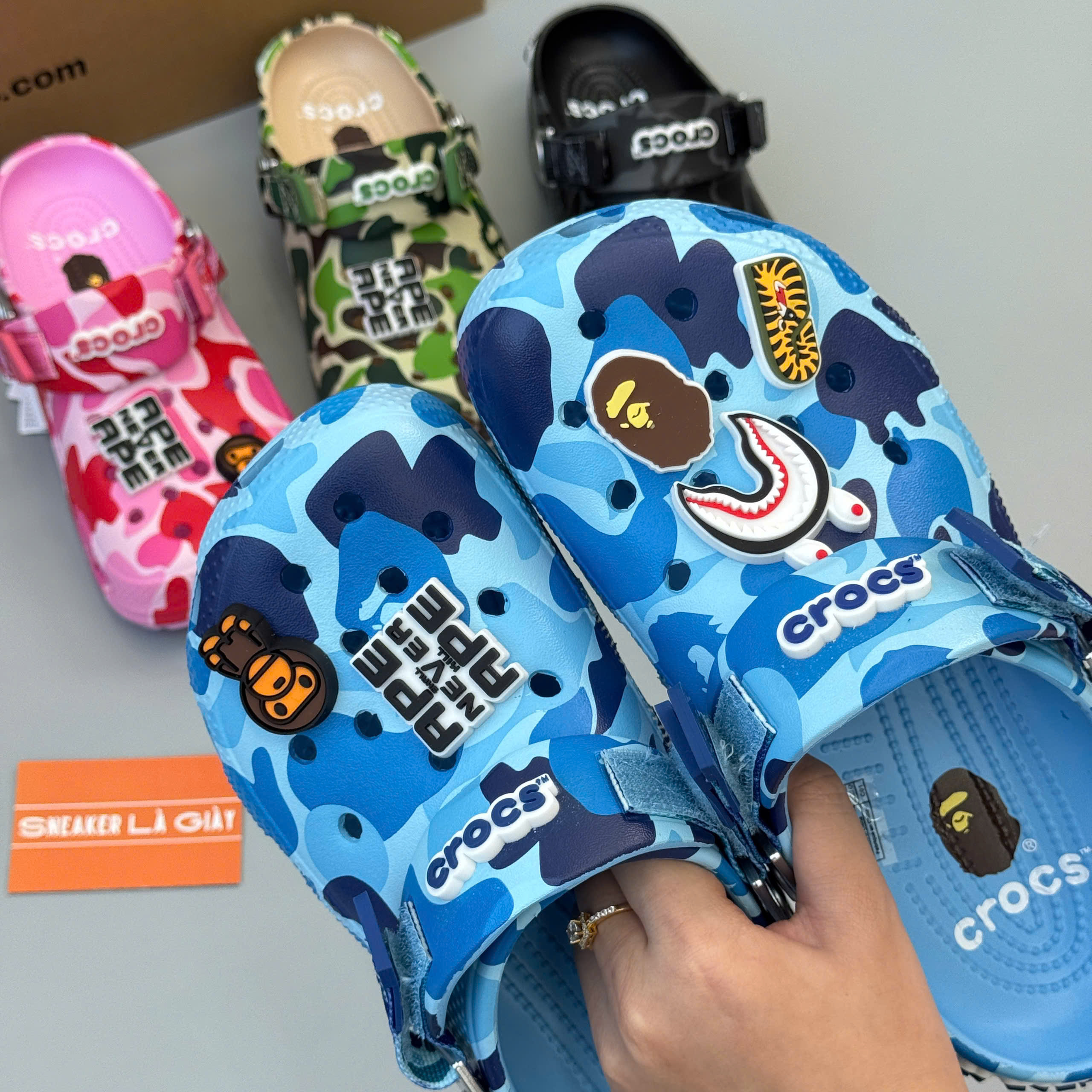 Crocs x Clog x Bape Camo Shoes ss2025 Version | Shopee Malaysia