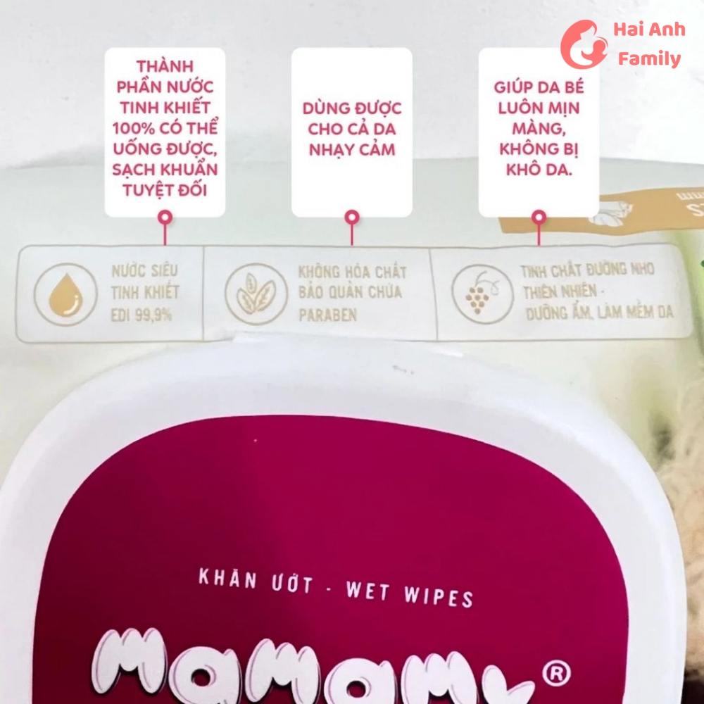 Mamamy wet wipes 100 sheets, odorless, prevents diaper rash for babies ...
