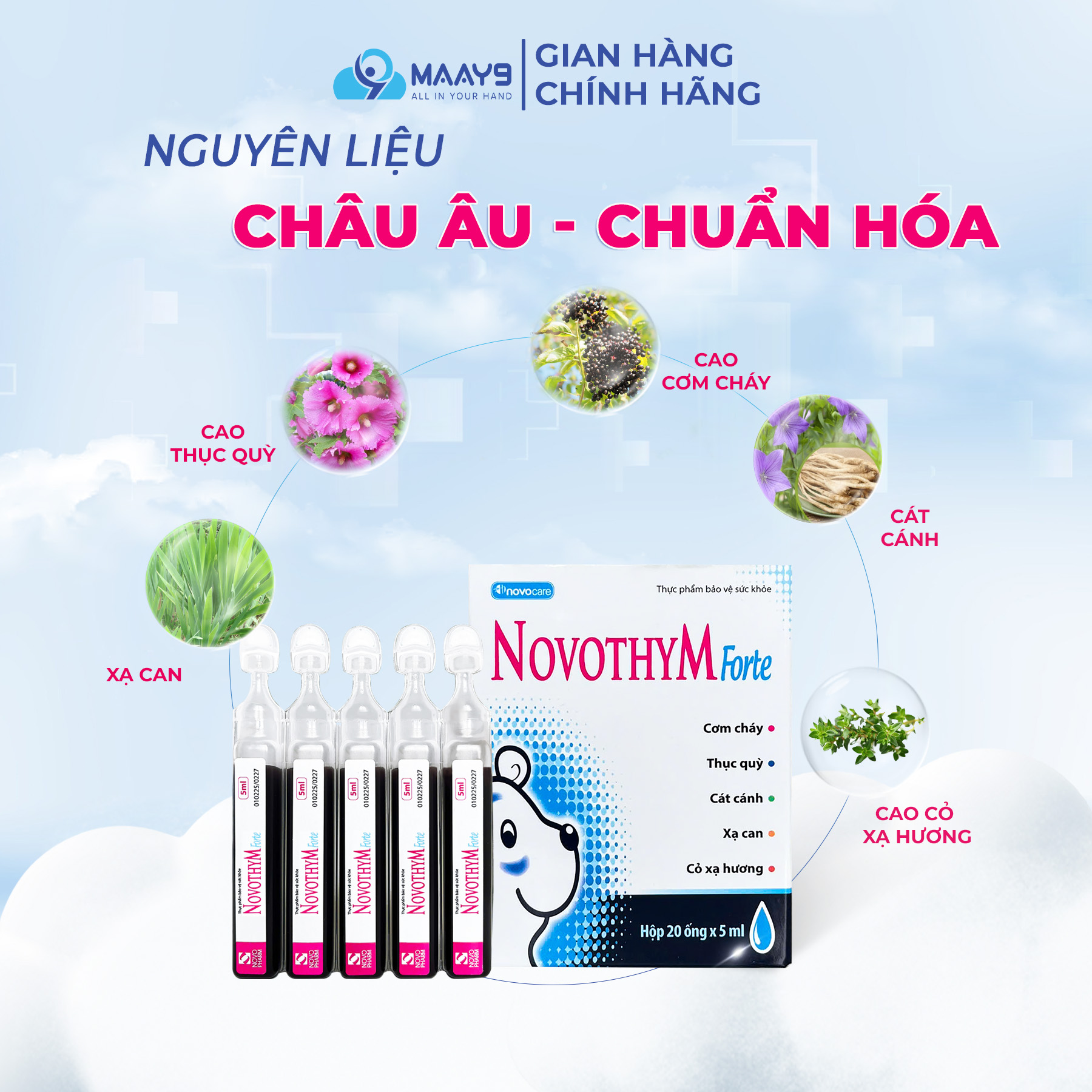 Novocare NOVOTHYM FORTE upper respiratory tract inflammation relief ...