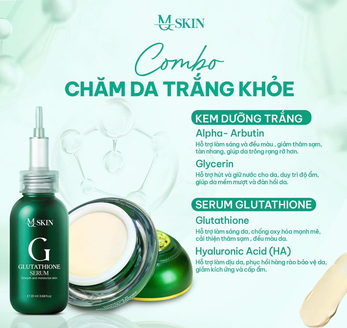 MQSKIN Combo Serum Glutathione MQ SKIN & MQ SKIN Melasma Whitening ...