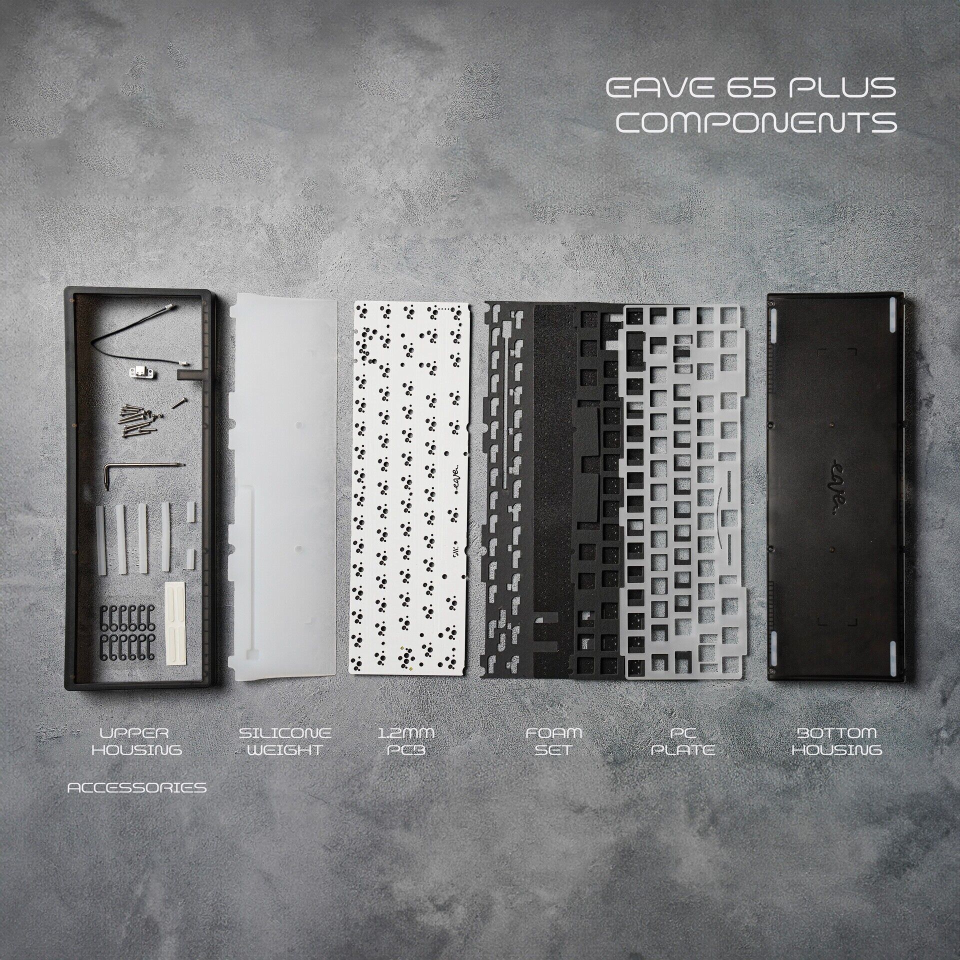 SW Eave65 - High quality plastic mechanical keyboard Kit, RGB underbody ...