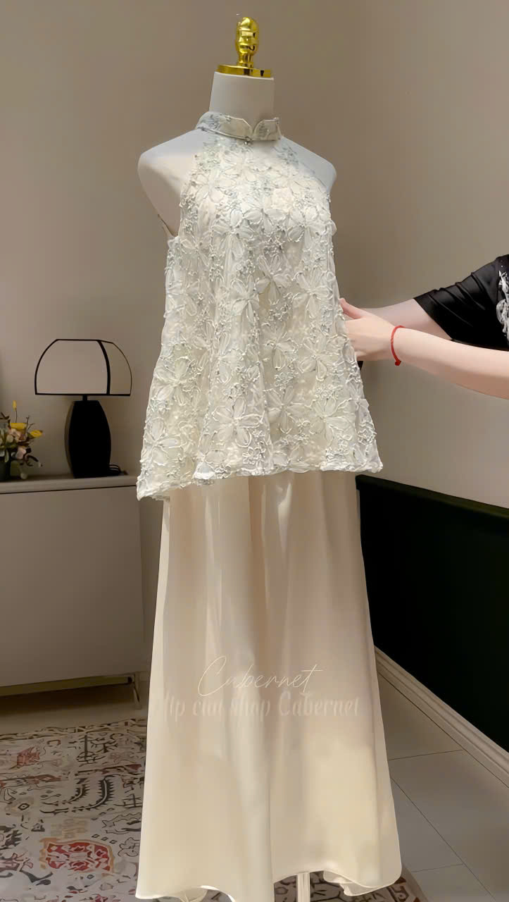 D356 Cabernet ao dai set 2026 lovely muse | Shopee Malaysia