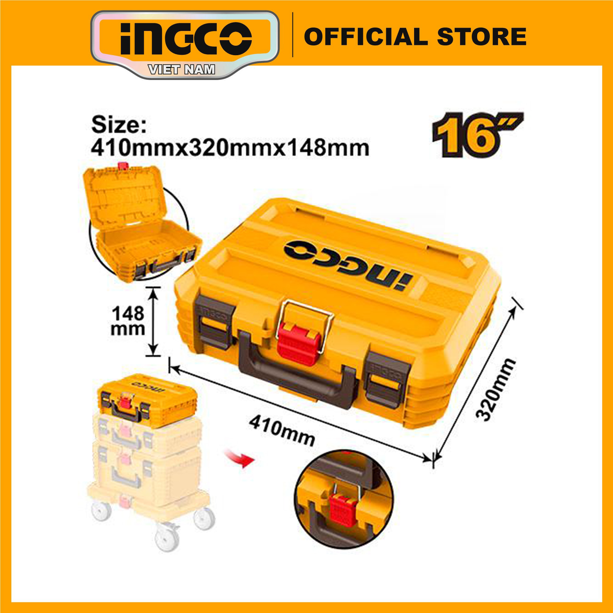 Plastic box for INGCO PBXS101 16 inch drill and stacking tools ...