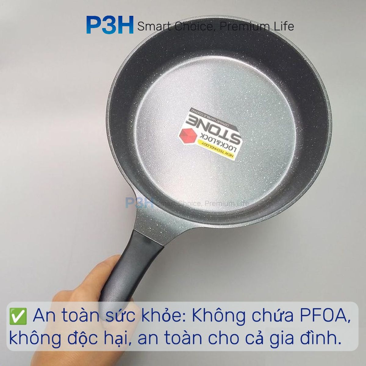 Lock&Lock Stone-patterned pots and pans, 7-layer Stone series, sizes ...