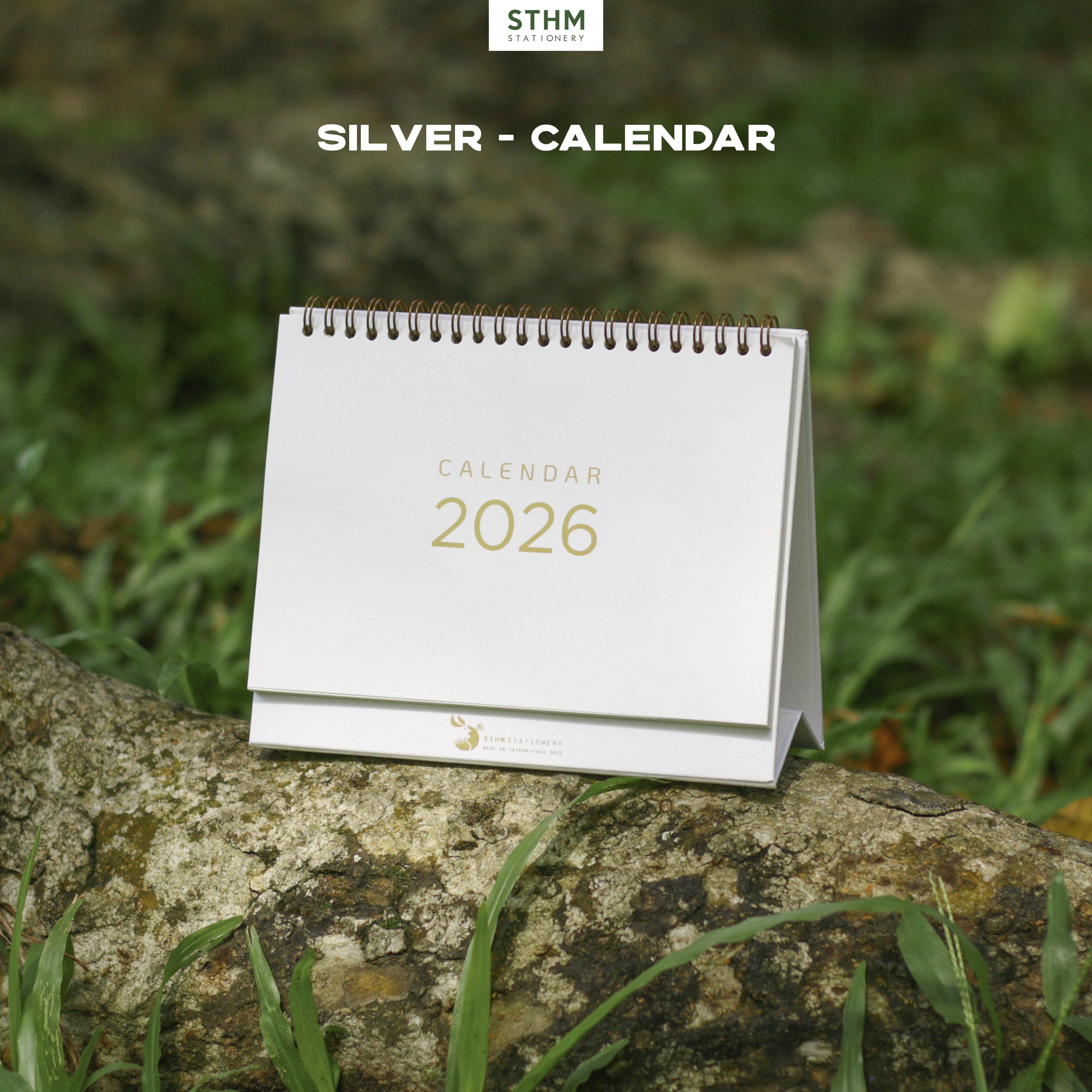 XO Spring desk calendar 2026 - A-shaped calendar base - With yin and ...