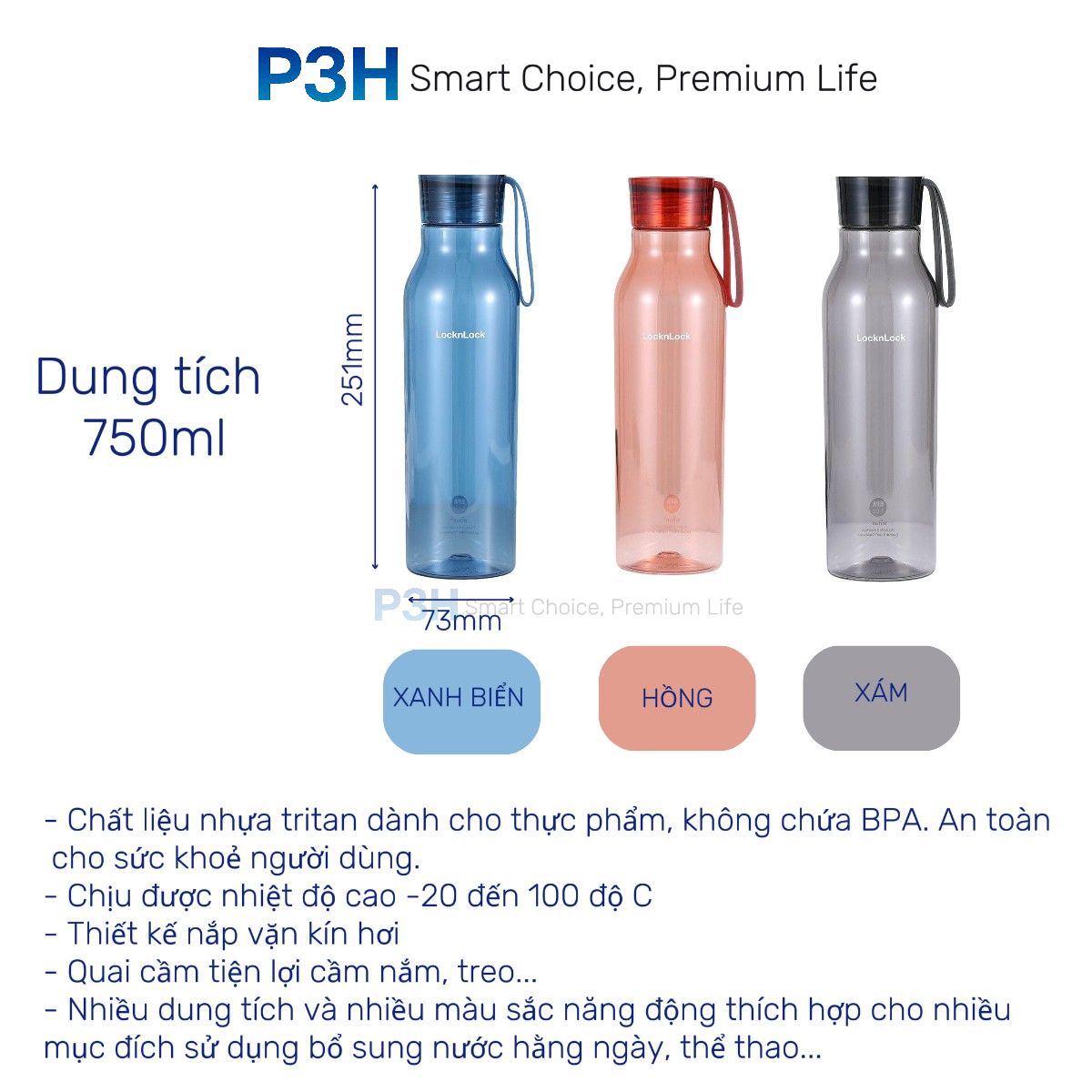 Tritan LocknLock Eco Bottle ABF664 and Inochi Kita Slim plastic water ...