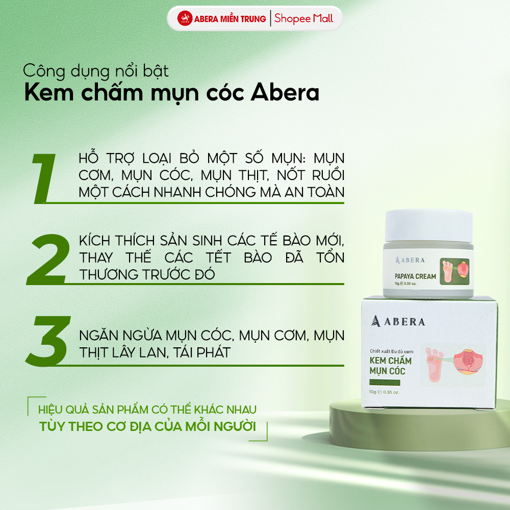 Abera Papaya Wart Reduction Support Cream – Contributes to Remove Dead ...