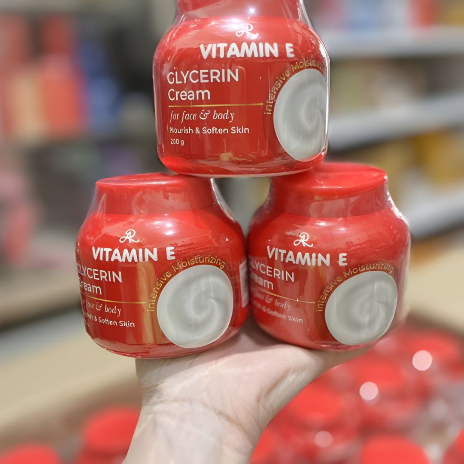 Glycerin red Vitamin E skin whitening cream - nourishes, smoothes ...