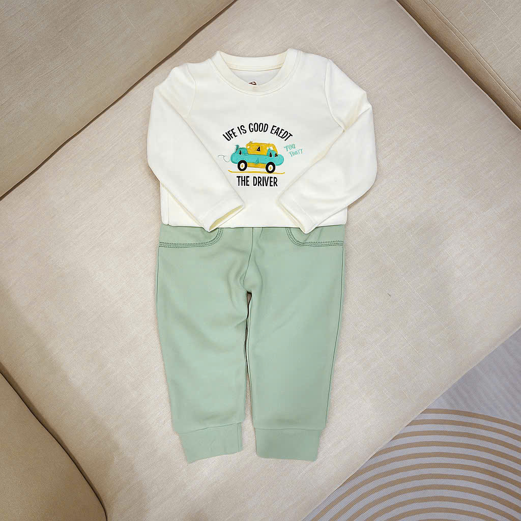 JINRO Warm Flannel long-sleeved clothes for babies from 9 months to 4 ...