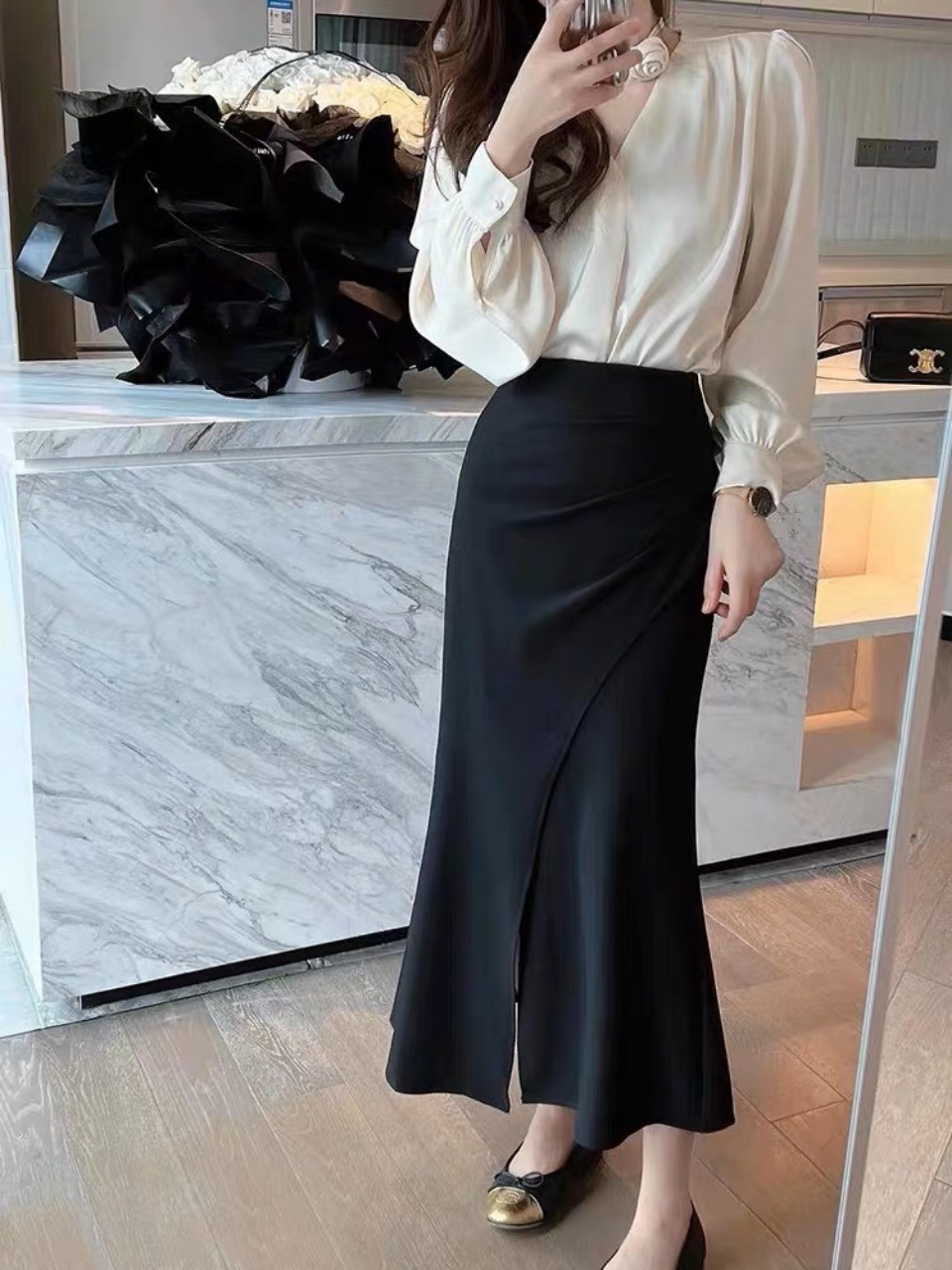 V344 OXATYL chic and youthful fishtail skirt in front, elegant to wear ...