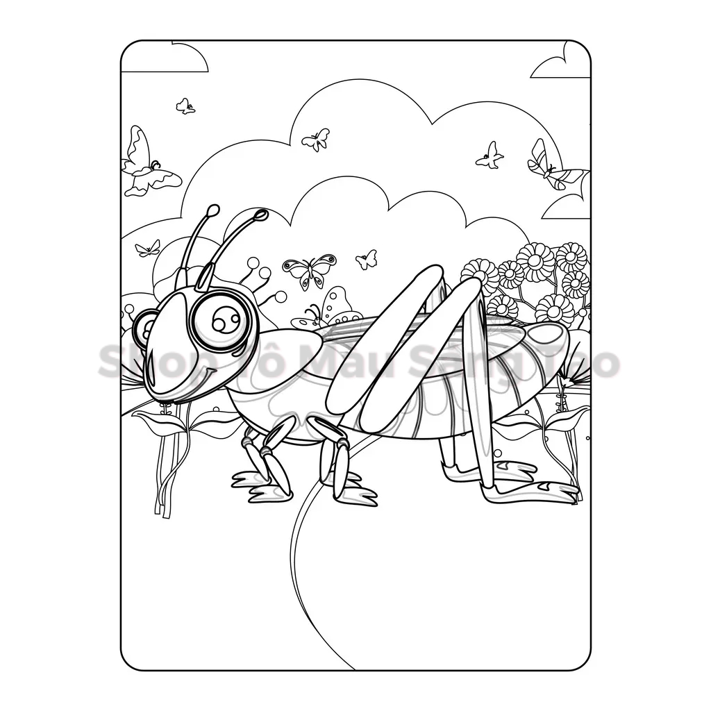 Set Of 30 Lovely Insect Coloring Pictures For Children Explore Natural ...