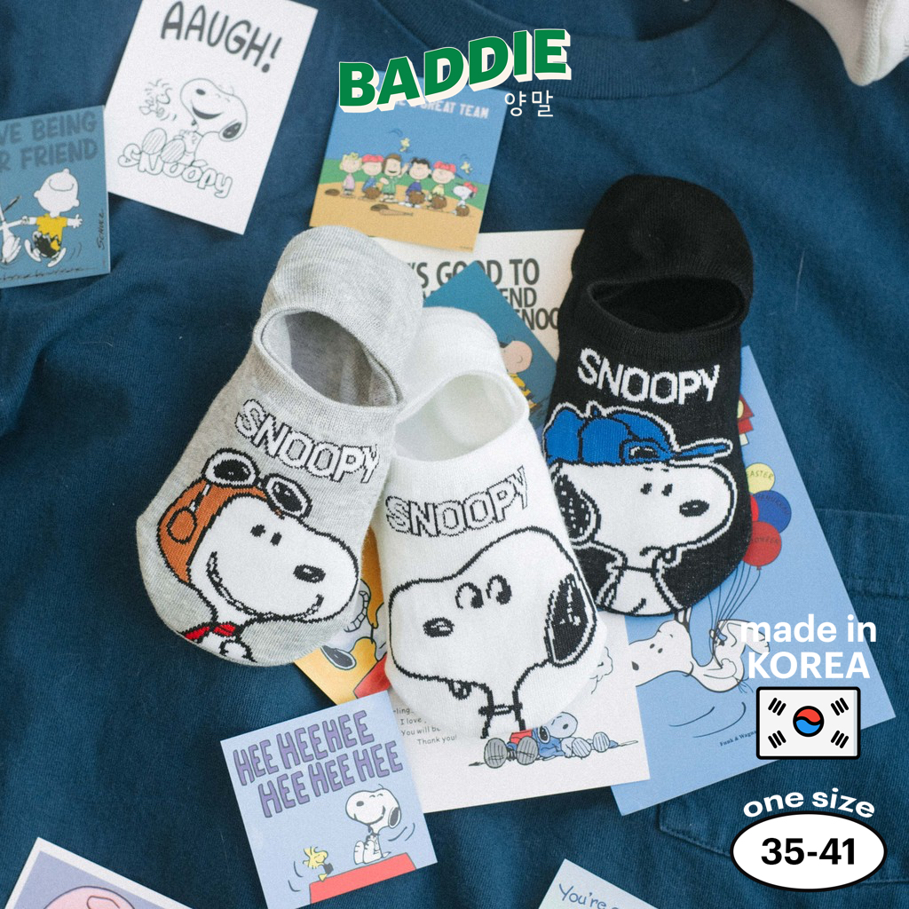 Snoopy HEAD - unisex lazy socks with cartoon character Snoopy dog ...