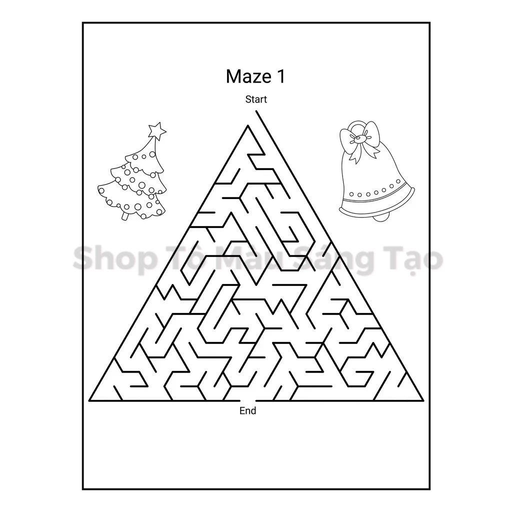 Set Of 30 Christmas Coloring Pictures-Game Maze-Maze-Cool Maze ...