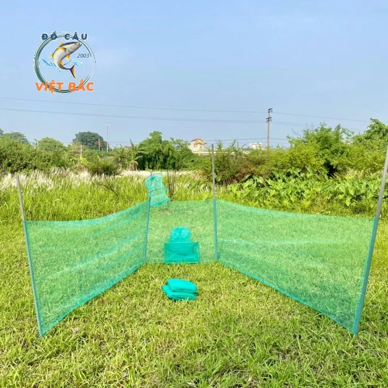 Sign blocking the river to catch fish, net for catching shrimp and ...