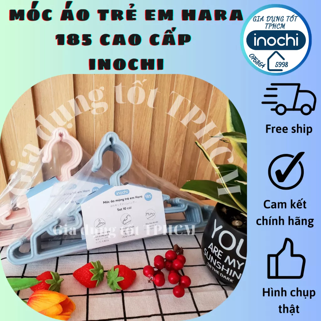 Set Of 10 HARA Inochi 185 Children'S Plastic Clothes Hangers, Virgin ...