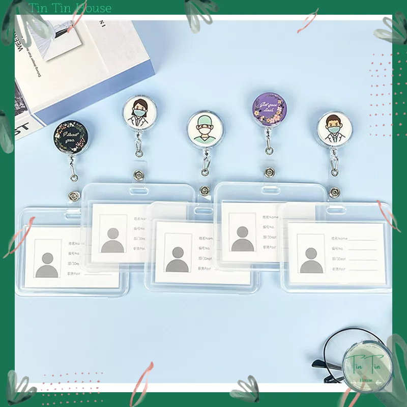 Horizontal card holder with cute, simple patterned clip | Shopee Malaysia