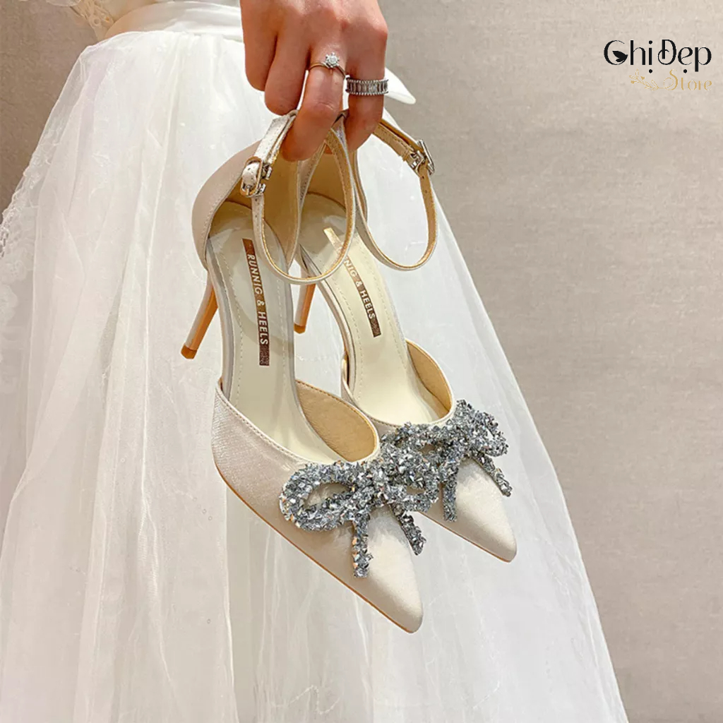 Scratched Silk High Heel Sandals With Bow 9 Inches Beautiful Sister ...