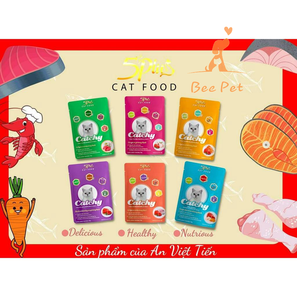 Pate 5Plus Catchy 70g - cat pate with many fish and all flavors ...