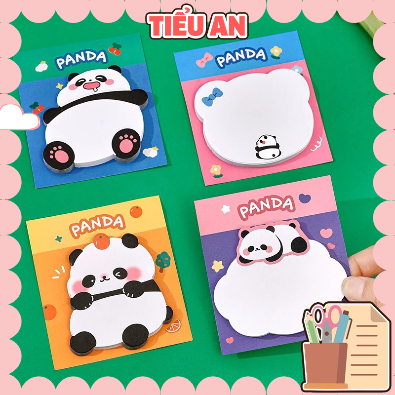 Note paper - Helps remember work Cute Panda bear shape (30 sheets ...