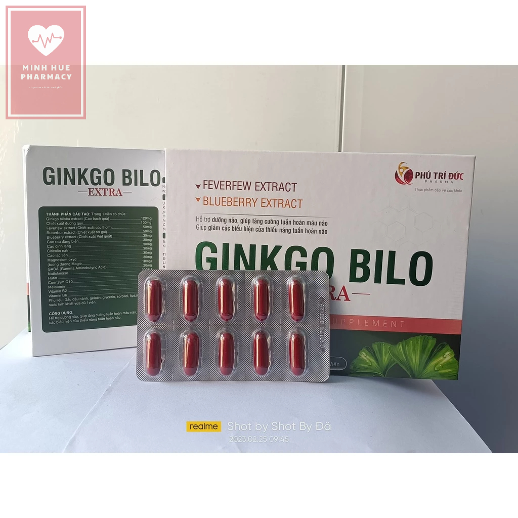 Ginko Bilo Extra brain nourishing blood, box of 60 tablets, Tri Duc ...