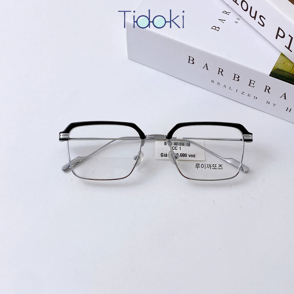 Tidoki men's and women's fashion eyeglass frames, square shape, metal ...