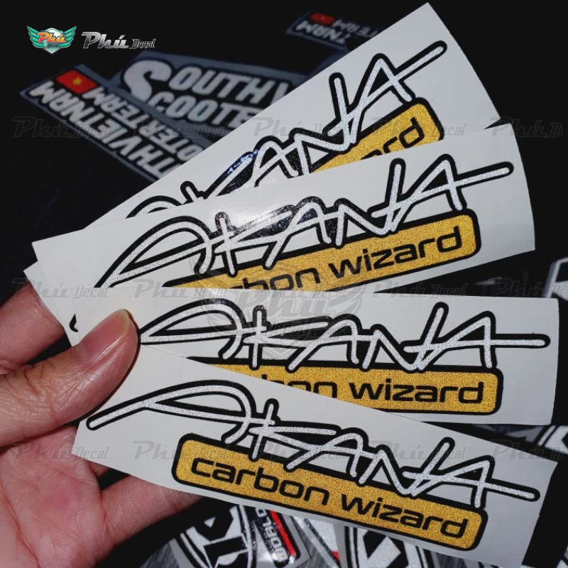 High quality AKana Carbon Wizard reflective logo stamp with black ...