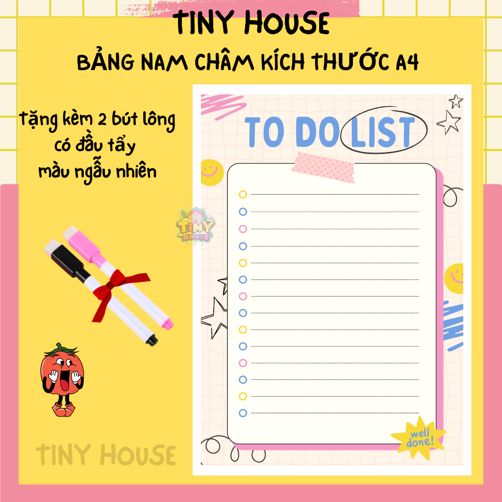 (With 2 Pens) Handy A4 Size Refrigerator Magnet Note Board, Magnet ...