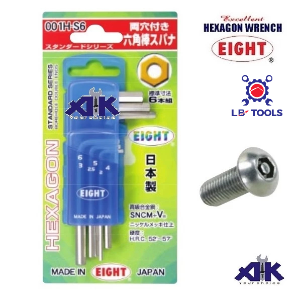 [Made In Japan] L-shaped hexagon set with Eight Japanese hole 001H-S6 ...