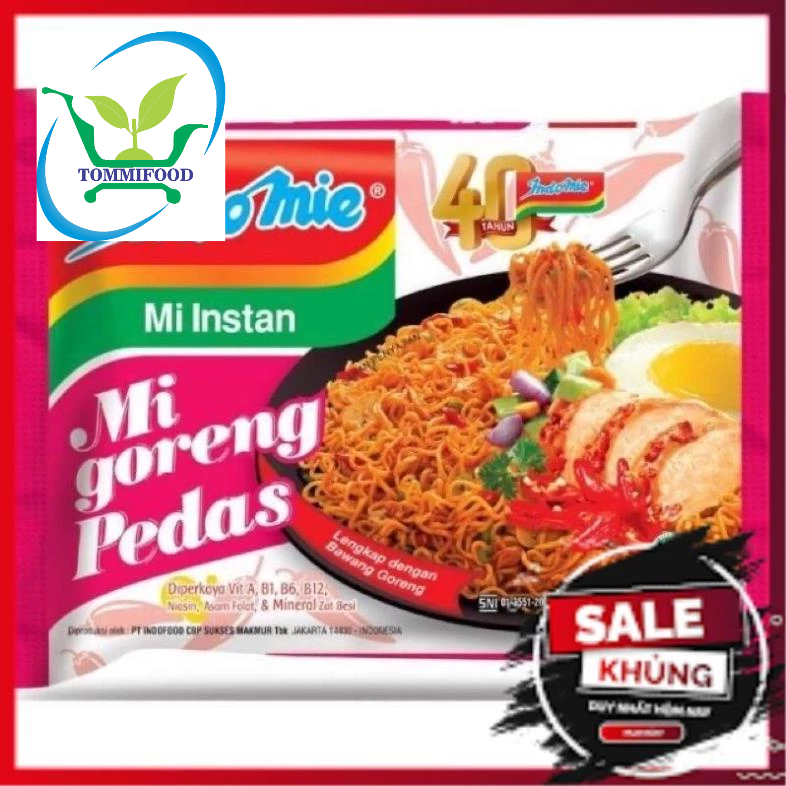[HCM] Pack of 5 Indomie Mi Goreng Pedas Spicy Noodles 79g | Shopee Malaysia