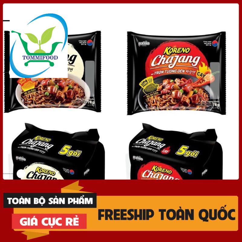 Combo 5 Chajang black bean noodles, 5 packs, 390g | Shopee Malaysia