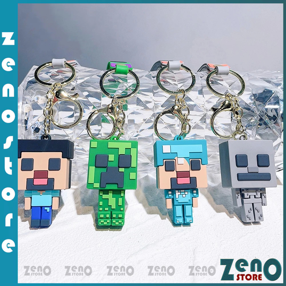 Minecraft cartoon keychains, backpack and bag clasps, decoration ...