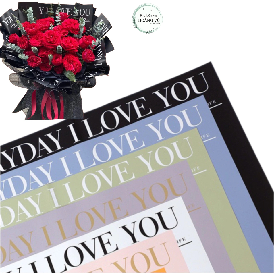 Wholesale 20 sheets of flower wrapping paper with the word love, love ...