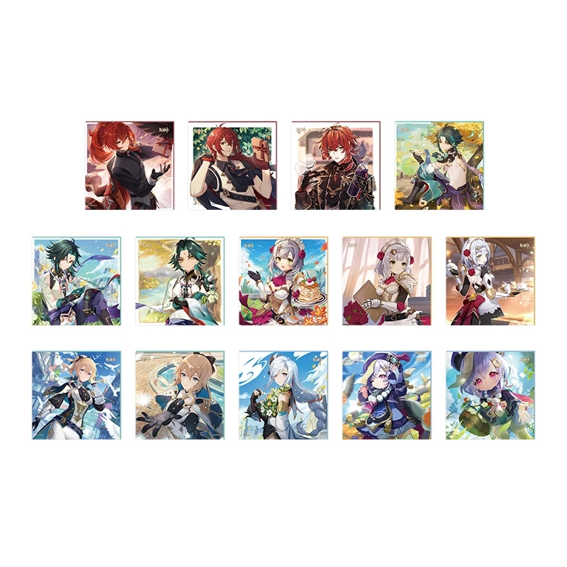 [Genuine] Shikishi Hardcover Painting Square Display of Genshin Impact ...