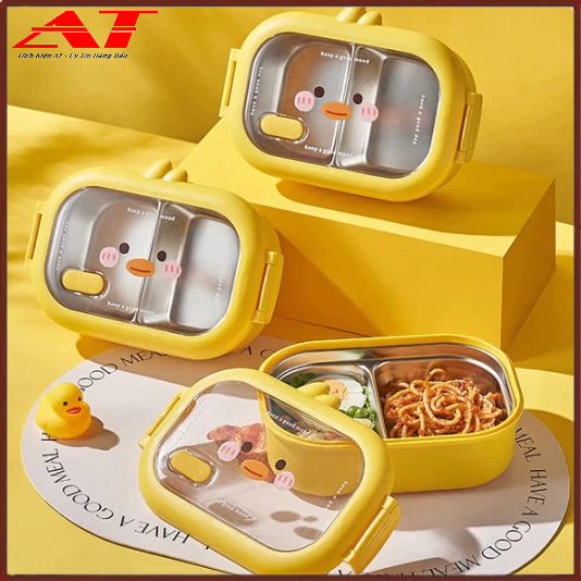 Cute Duck Lunch Box With Lid With Modern Transparent 950ML Capacity-AT ...
