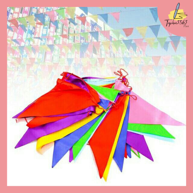 Colorful Triangle String Flag 10m (1 Roll) | Shopee Malaysia