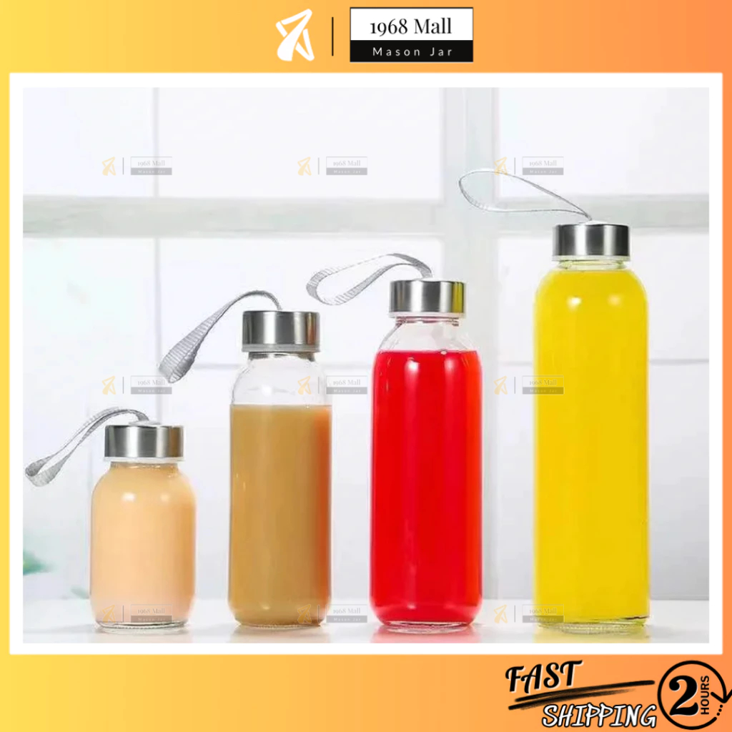 Glass Bottle 150Ml 300Ml 500Ml 750Ml Aluminum Cap Bottle with Carrying ...