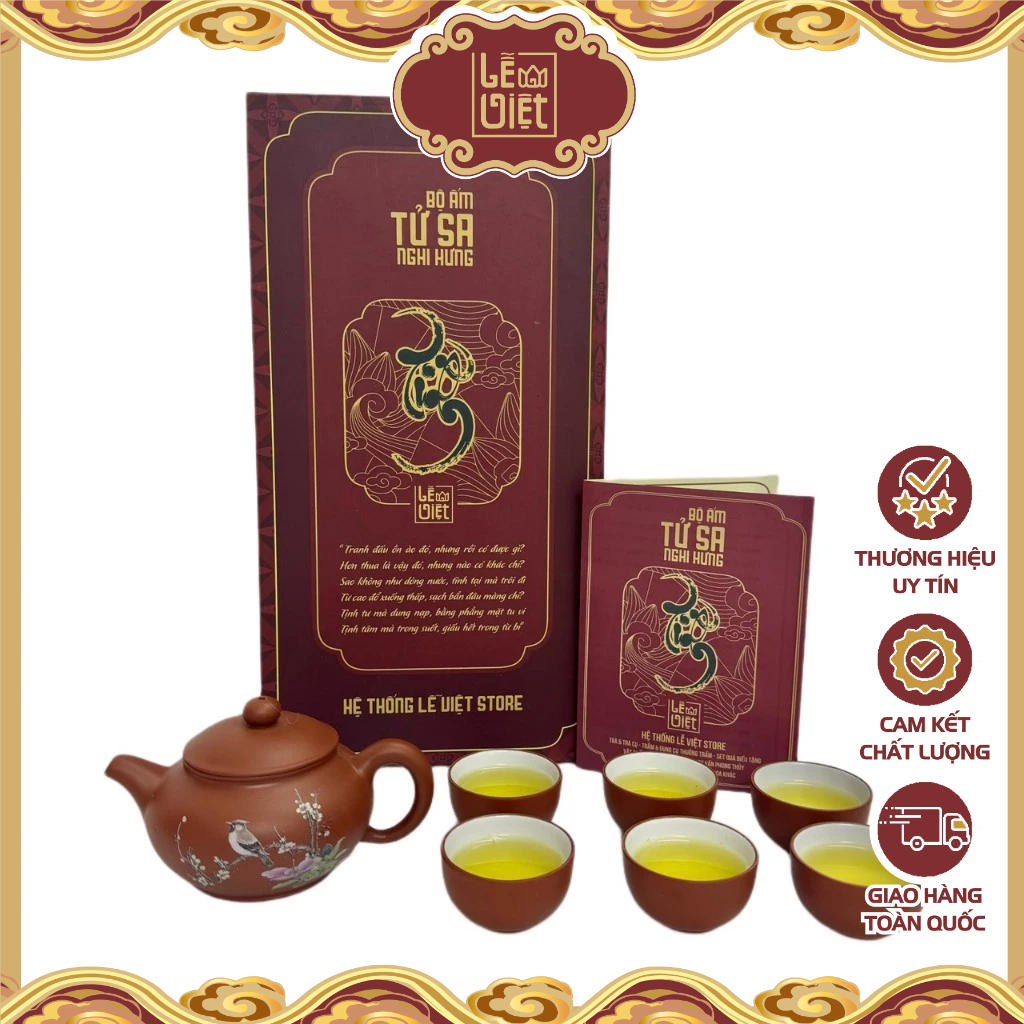 Tu Sa Teapot Burn Neck Chu Le Mai Cau Tuyen Flower Pattern 180ml ...