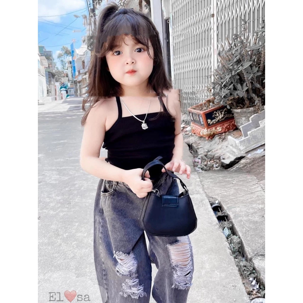 GIRLS' CLOTHES-- 2-STRING SHIRT WITH SLOW JEANS 8-30KG ANNAKIDS ...