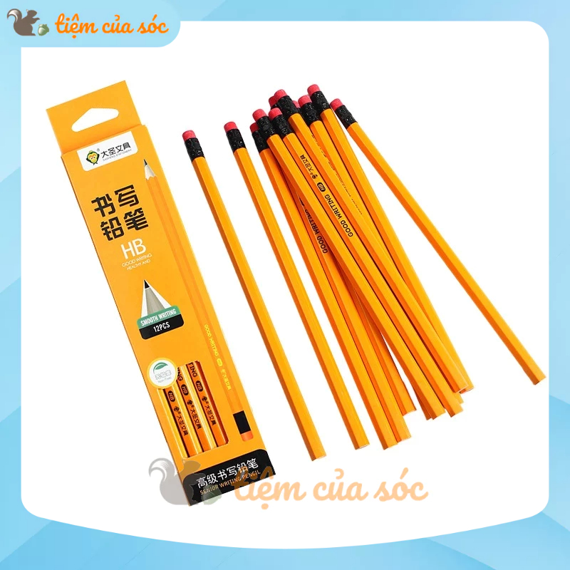 Hb wooden pencil with eraser tip, environmentally friendly, school tool ...