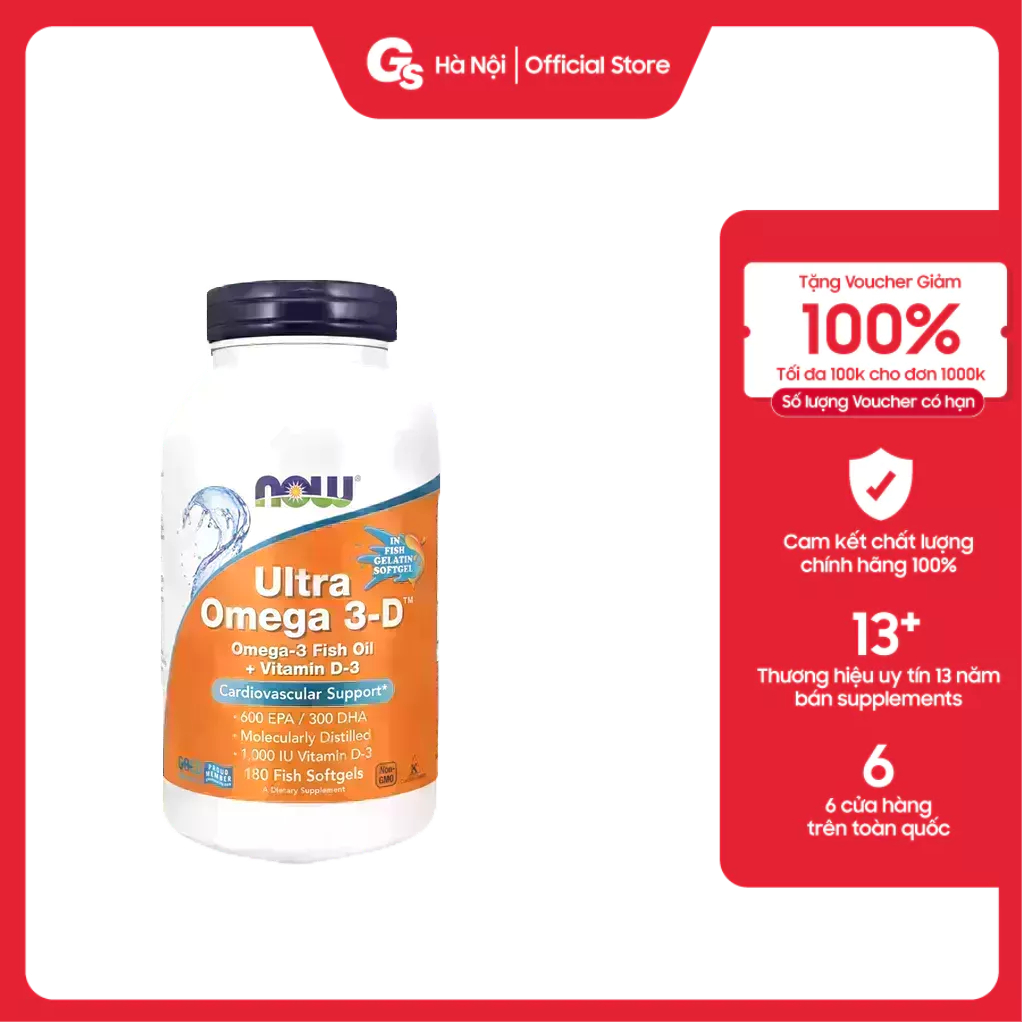 Now Ultra Omega 3-D Fish Oil pills, 600 EPA / 300 DHA Fish Oil ...