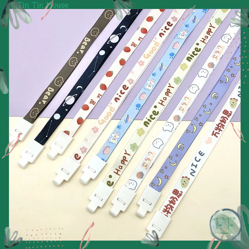 Name tag strap for students and staff with cute colors and patterns ...