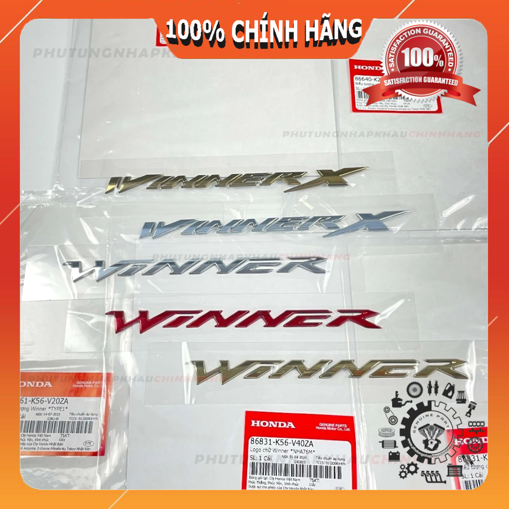 Winner embossed stamp, Winner X V1 V2 V3 V4 genuine Honda colors ...