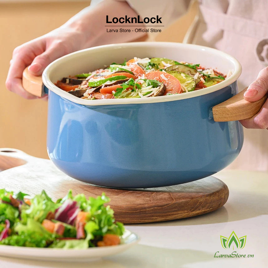 Mellow Locknock Ceramic Enamel Pot 20cm CSU2202 (Induction Bottom ...