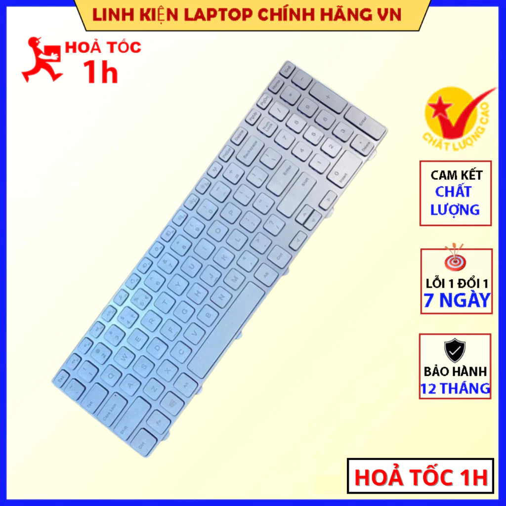 Dell Inspiron 15 7000 7537 Laptop Keyboard Silver Zinc With Led Light ...