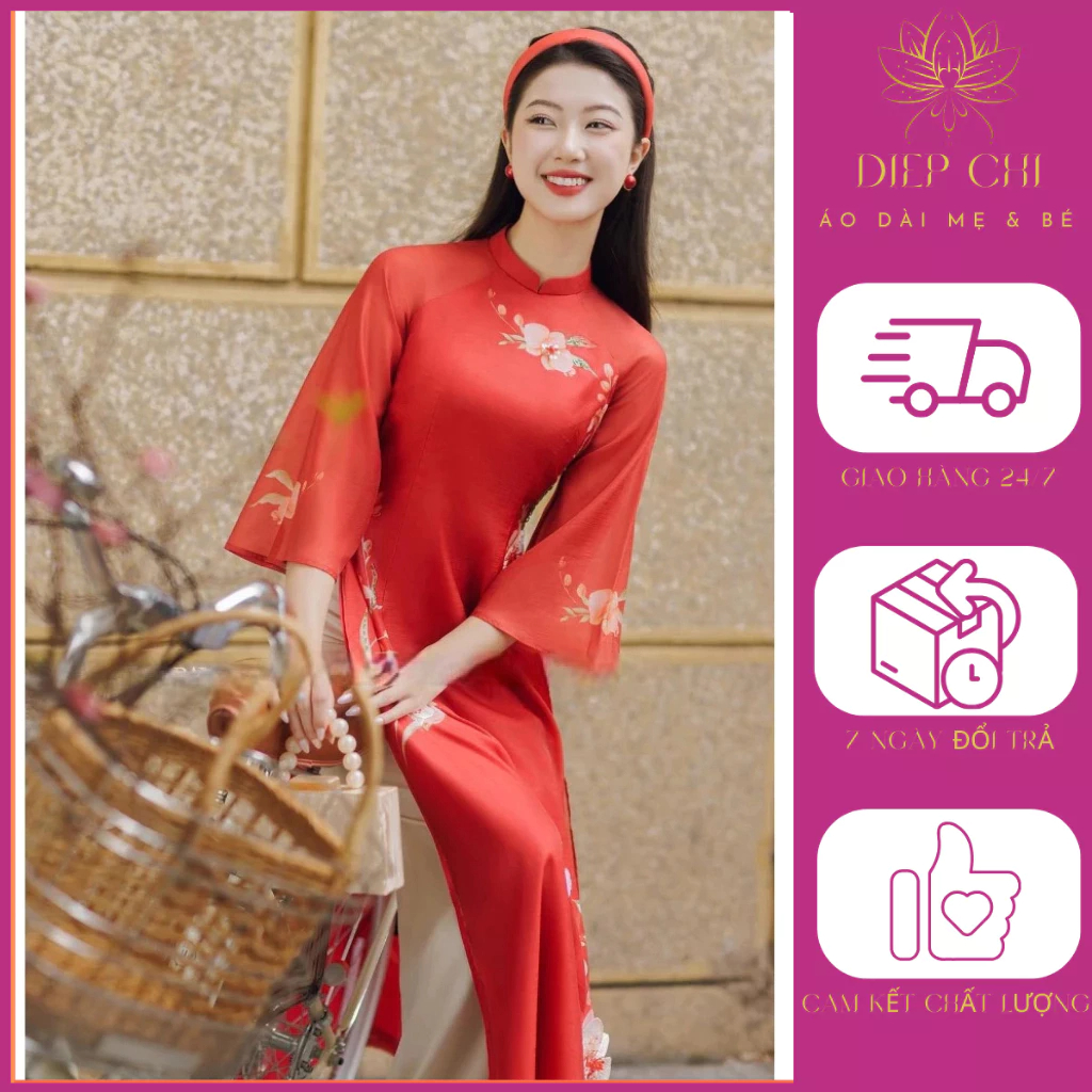 Innovative ao dai designed with high-quality silk material - Diep Chi ao dai Shop - ND14 ...