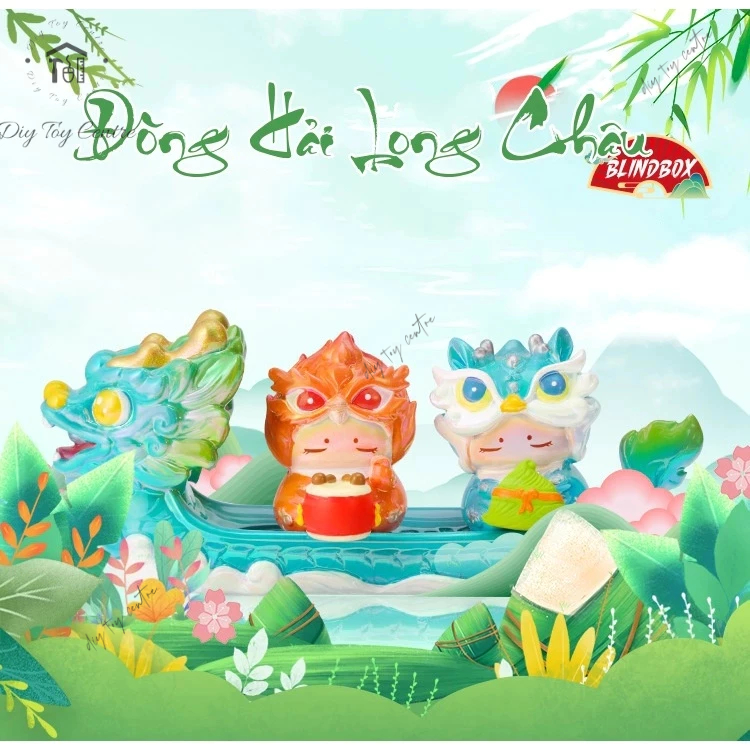 BLIND BOX toy BLIND BOX random mini dragon boat model lucky meaningful ...